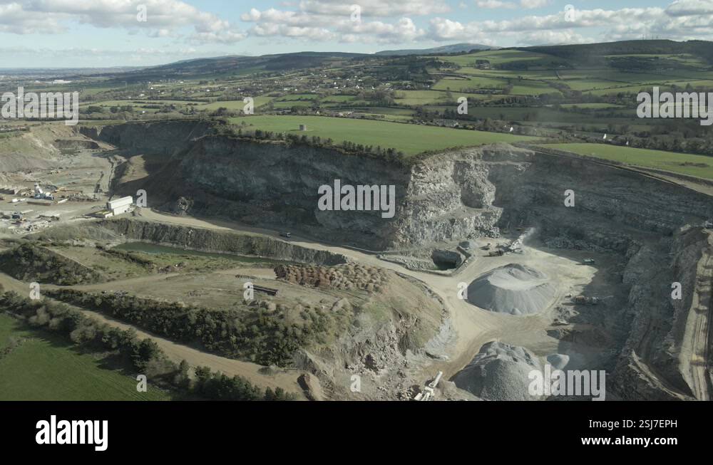 Open-Pit Of A Quarry At The Windmill Hill On A Sunny Day At Rathcoole ...