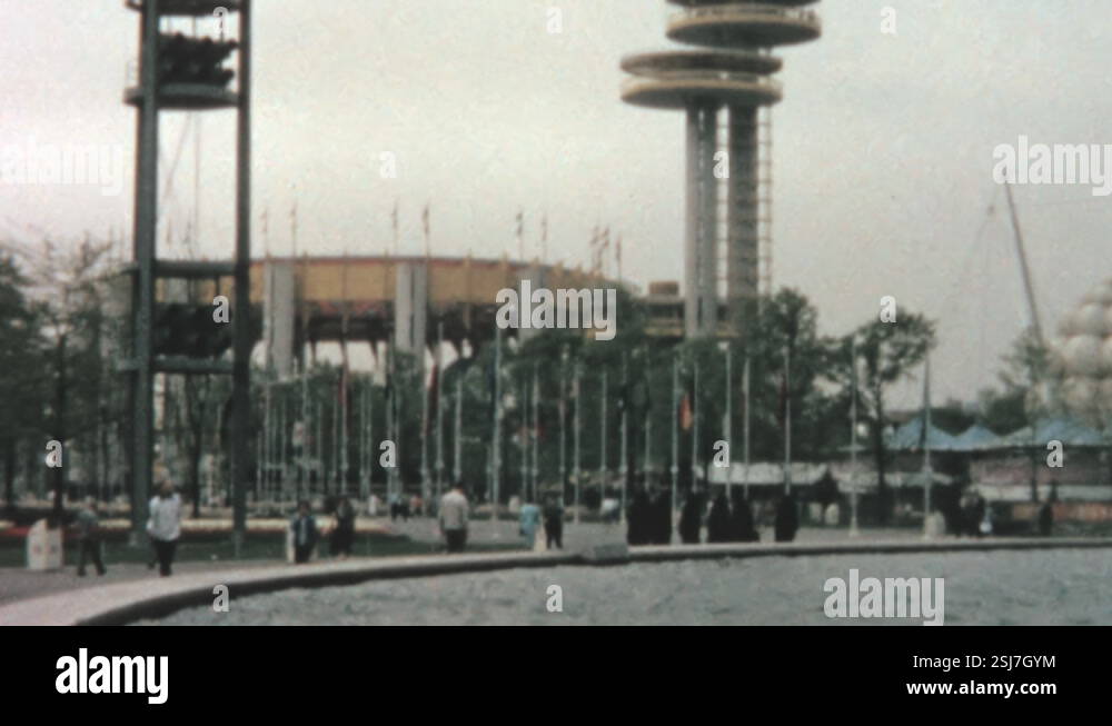 People visit New York State Pavilion Observation Towers during World's ...