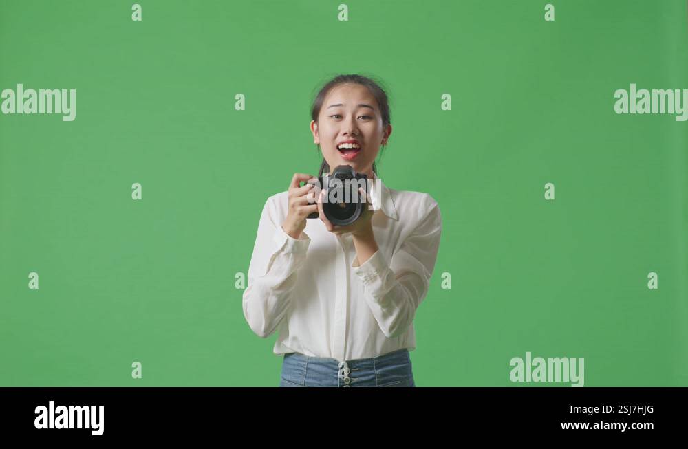 Asian Photographer Telling The Model To Move Left And Right While ...