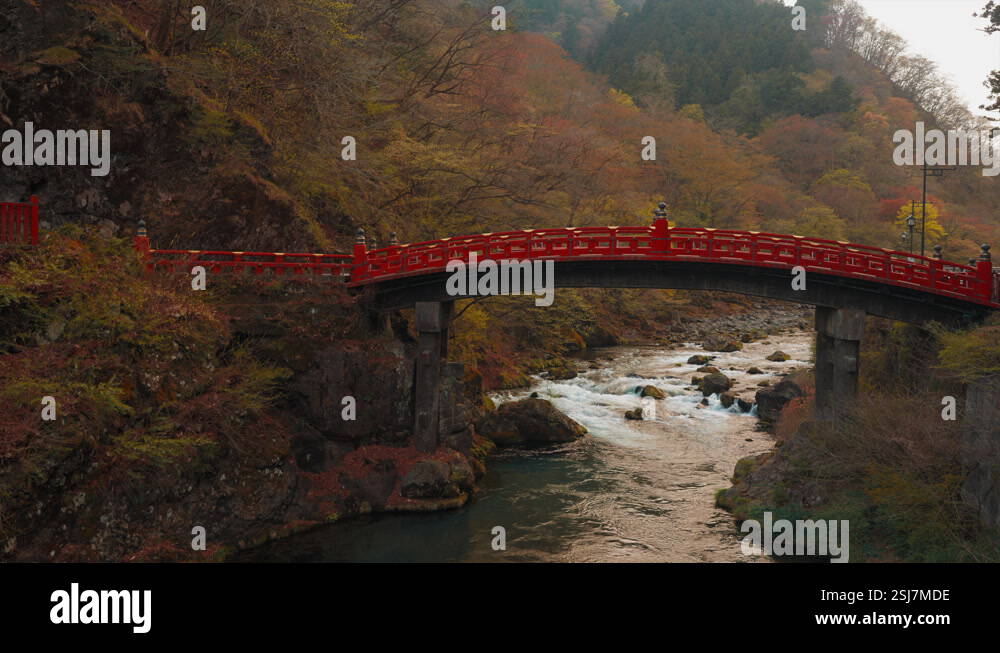 Shinkyo Bridge, Iconic Bridge on a Glorious Spring Day, Overlooking the ...