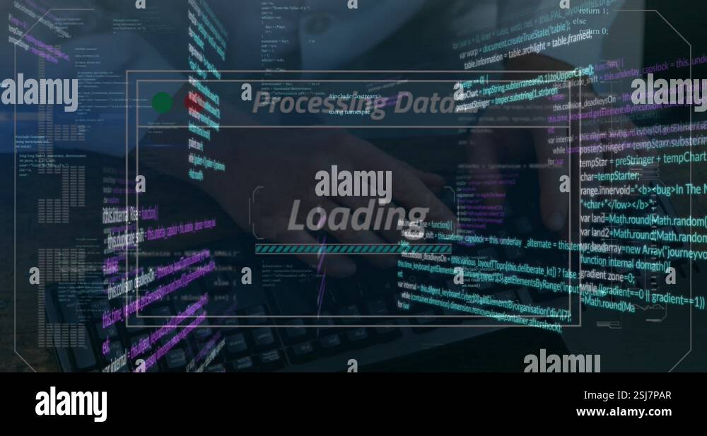 Animation of screen with data processing and text Stock Video Footage ...