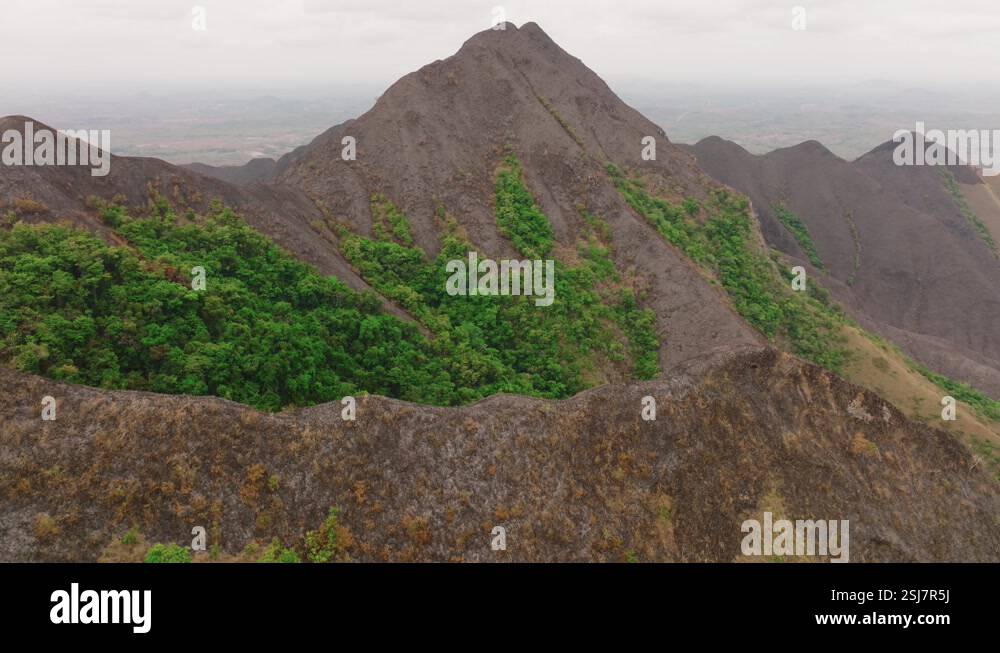 A Flight Over Sharp Hills In Panama, Los Picachos Stock Video Footage ...