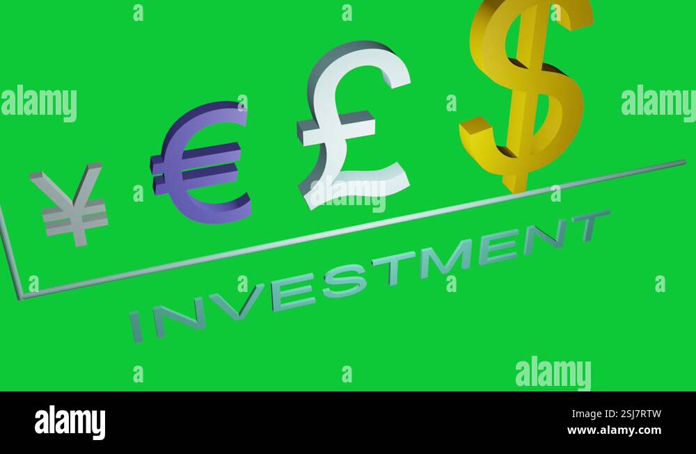 the symbols of the main currencies of the world Stock Video Footage - Alamy