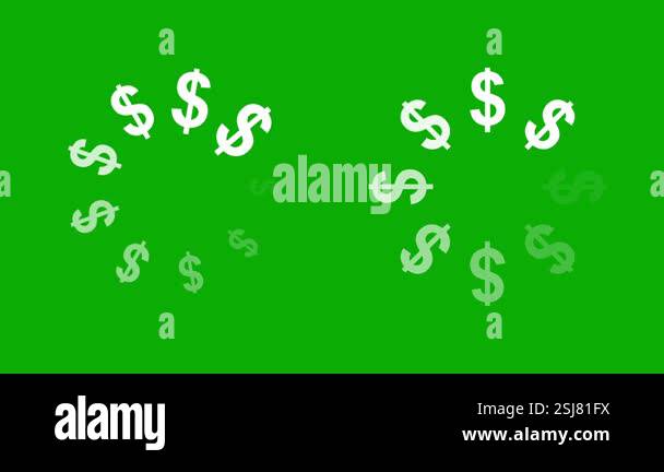 Dollar symbols buffering circle on green screen background Stock Video ...