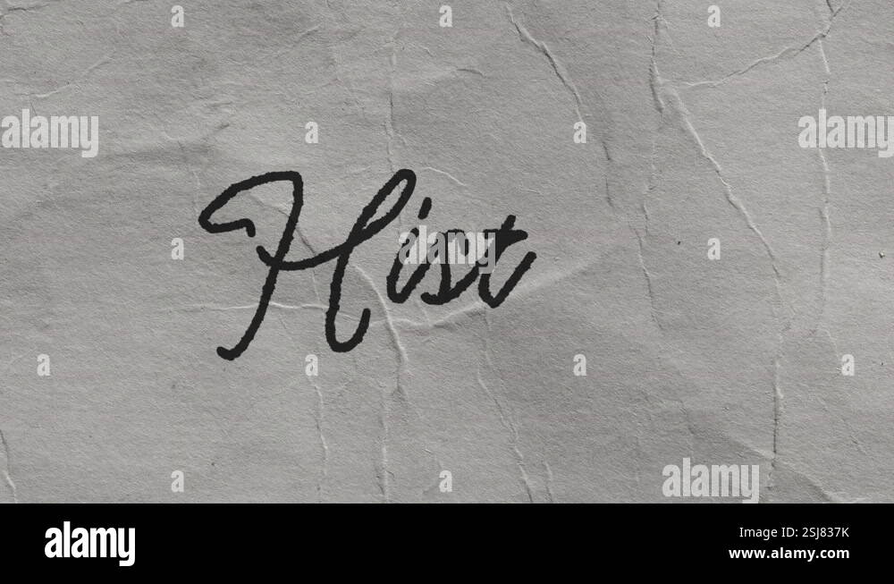 Script font graphic with ink bleeding into paper and on green screen ...