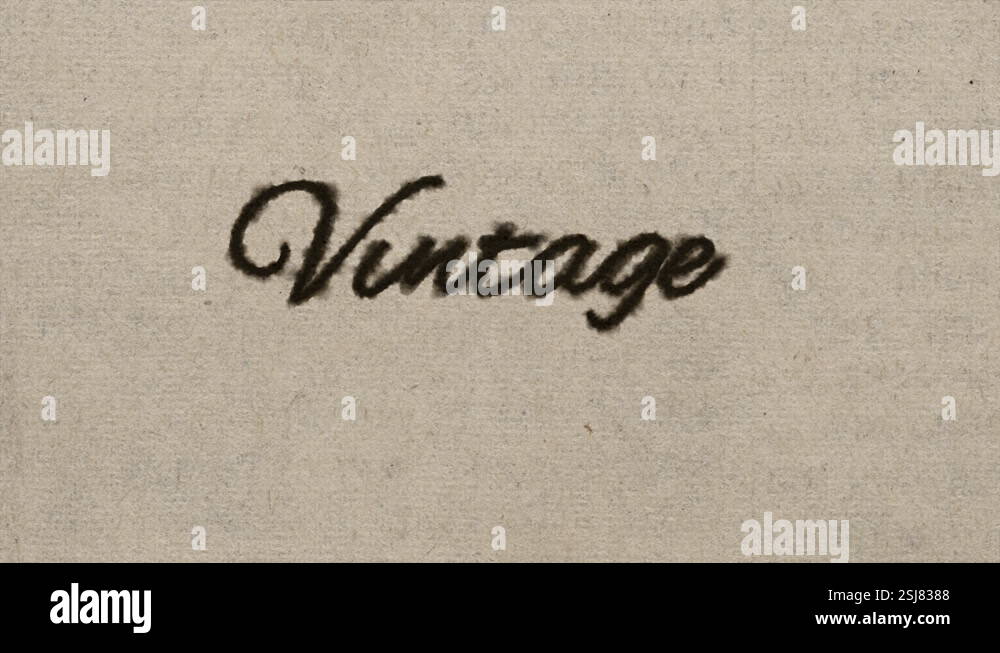 Script font graphic with ink bleeding into paper and on green screen ...