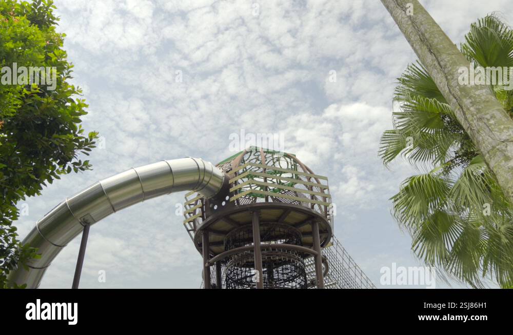 Sentosa island Playground at Singapore between gardens slide nets ...