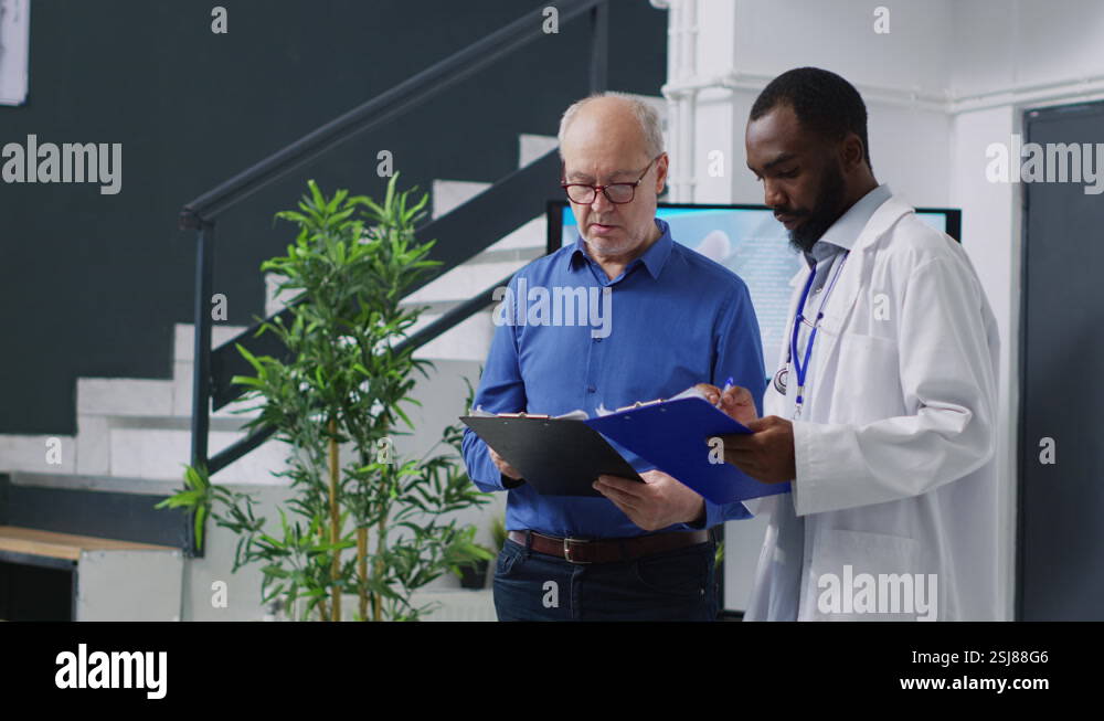Specialist explaining disease expertise Stock Video Footage - Alamy