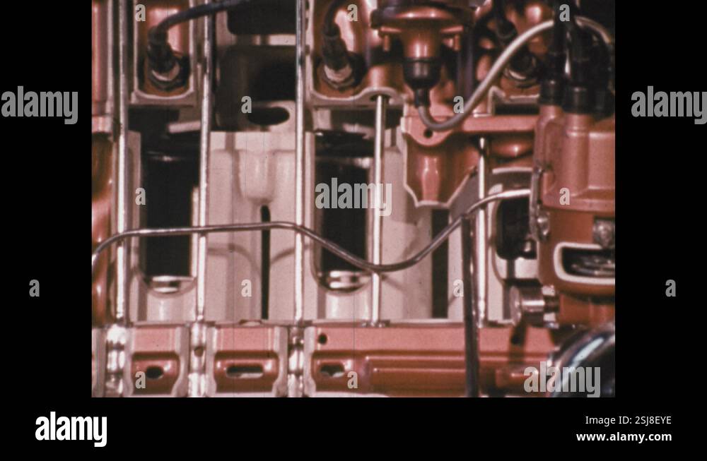 1970s: Steam engine design with moving parts. A moving plane engine ...
