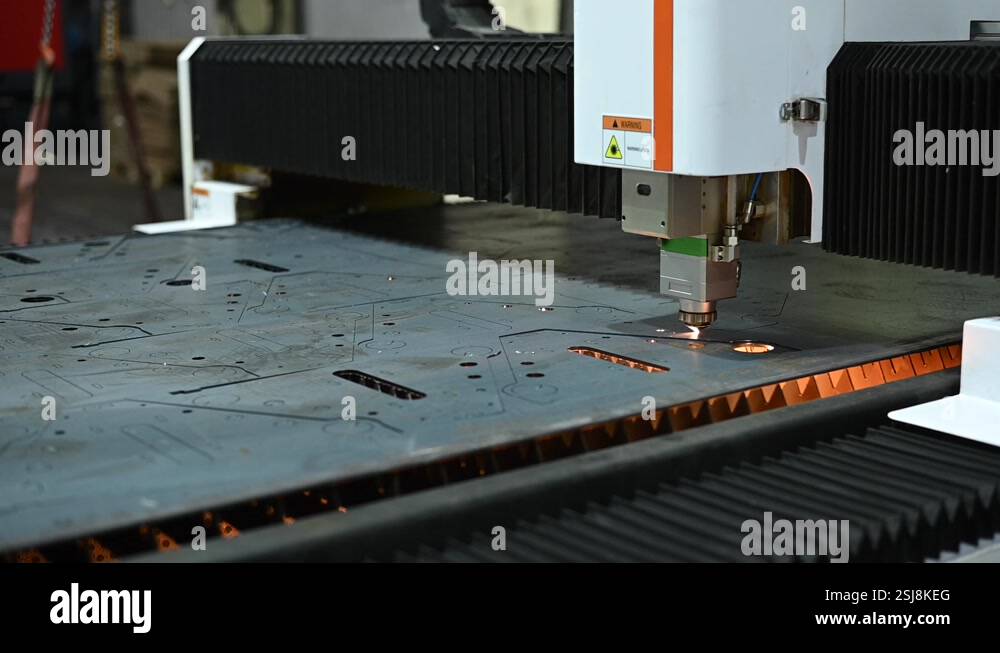 CNC machine. Laser cutting of metal Stock Video Footage - Alamy