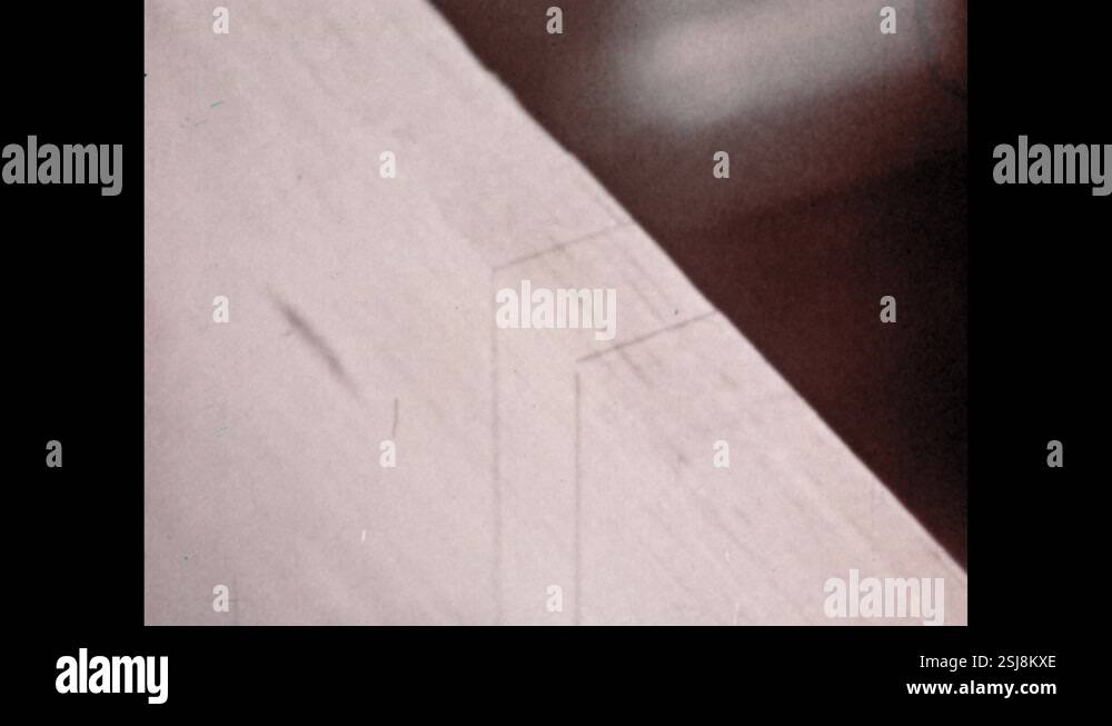 1960s: Marks put on a wooden board with a pencil and strait edge ...