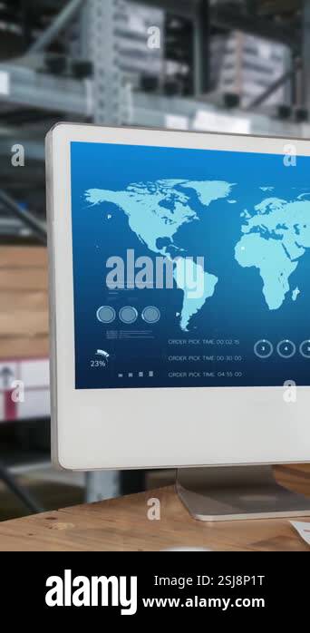 Warehouse management deft software in computer for real time monitoring ...