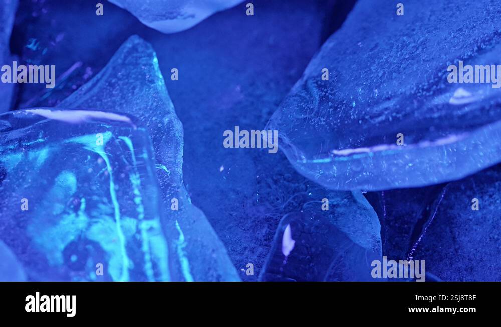 Blue ice crystal close up. Abstract background. 4K Stock Video Footage ...