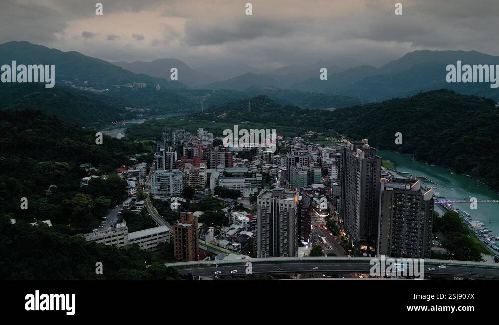 Xindian District Taipei Bitan Tourist Attraction Zhitan with River and ...