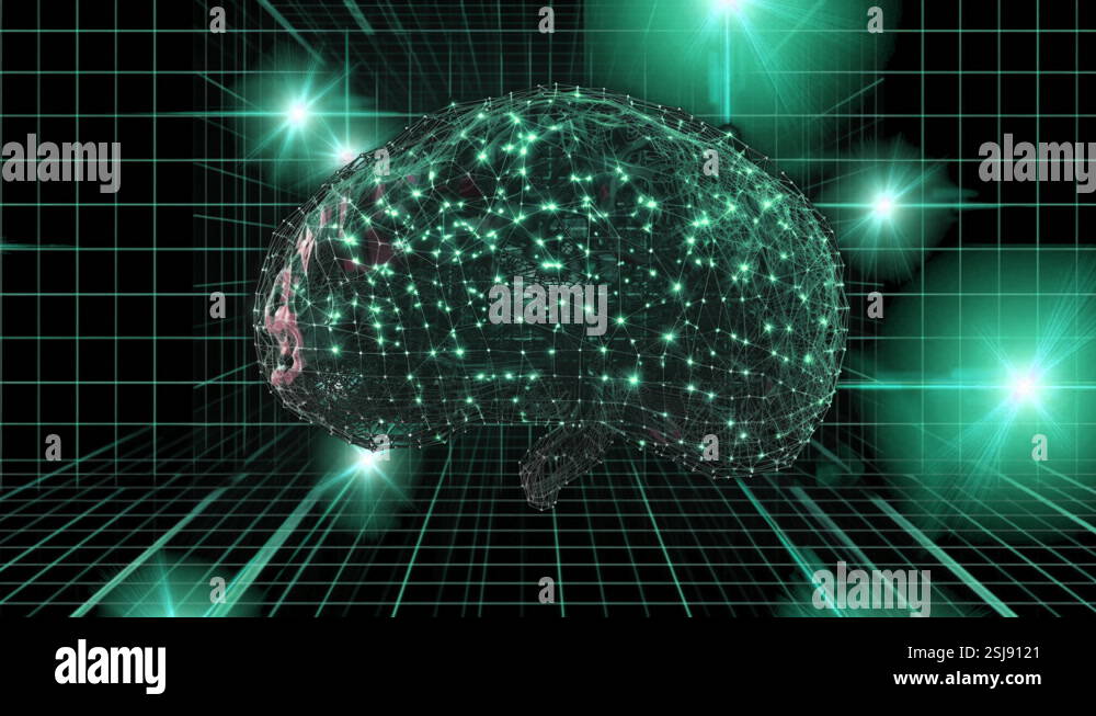 Artificial Intelligence Neurological Network Brain Concept in an AI ...