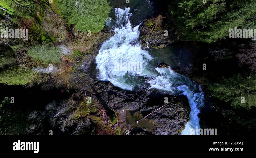 Lucia Falls is one of five named waterfalls along the East Fork Lewis ...