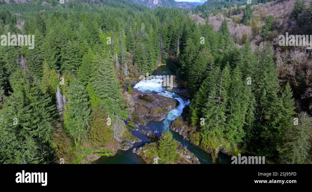 Lucia Falls is one of five named waterfalls along the East Fork Lewis ...