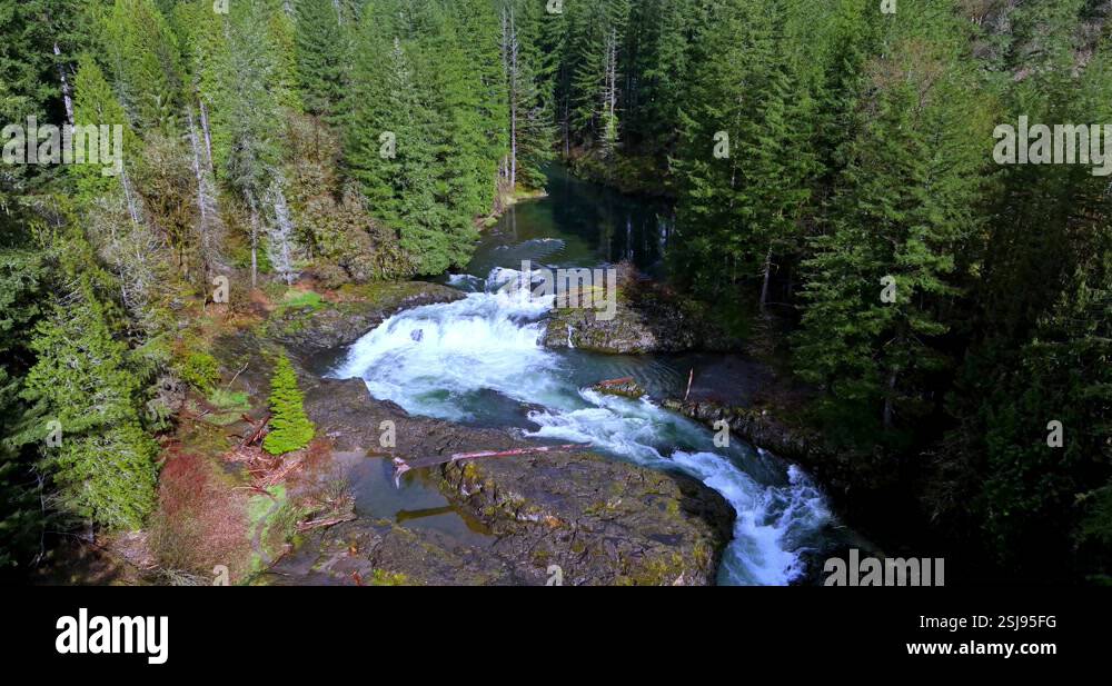Lucia Falls is one of five named waterfalls along the East Fork Lewis ...