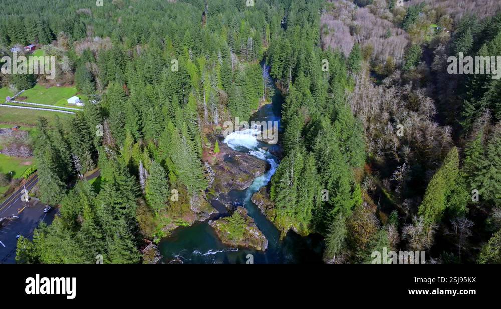 Lucia Falls is one of five named waterfalls along the East Fork Lewis ...