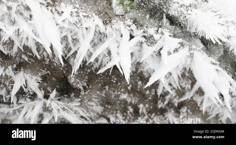Rime ice on the Helvellyn range, Lake District, UK Stock Video Footage ...