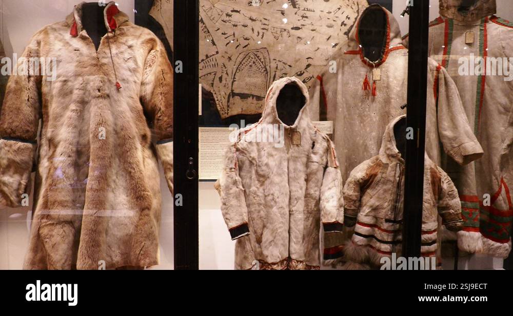 Native American clothing in the Pitt Rivers Museum, Oxford, Oxfordshire ...