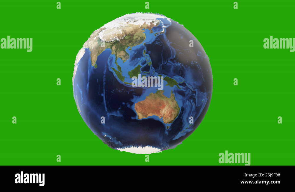 3d Earth planet revolving, environmental concept, loop, Green Screen ...