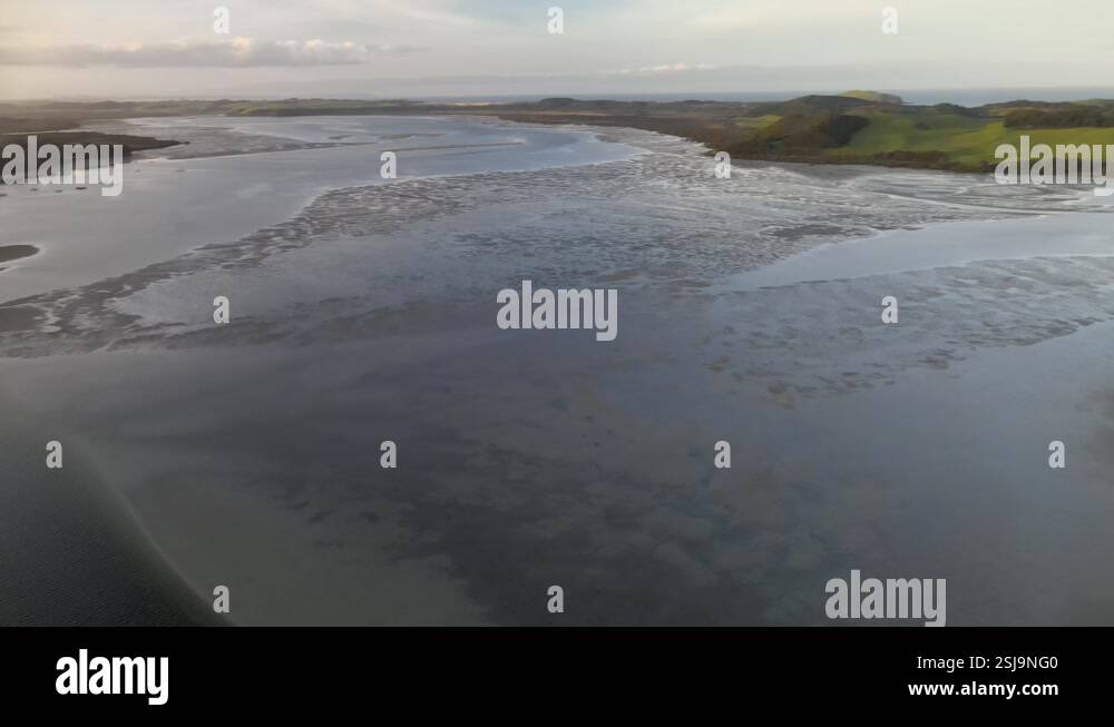 Full harbour view in Pukenui New Zealand, magnificent coastline and ...