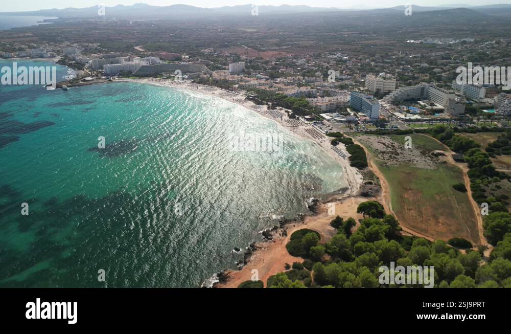 Mediterranean Sea On The Amazing Bay In Sa Coma Beach - Platja de Sa ...