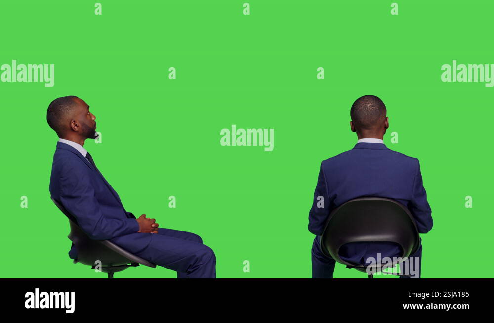 Business manager sitting on chair and waiting Stock Video Footage - Alamy