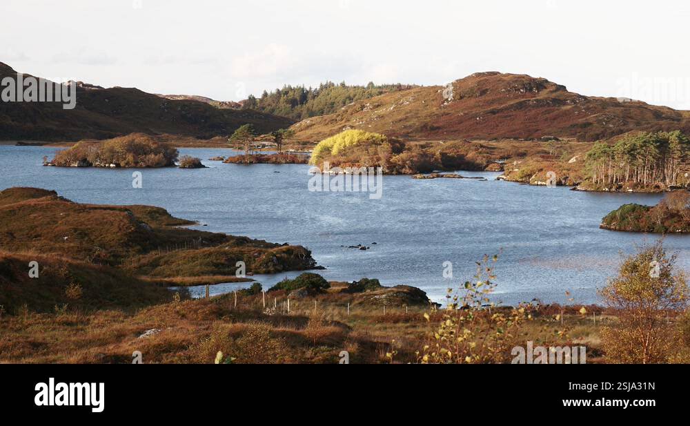 Loch Druim Suardalain in Lochinver, Assynt, Scotland, UK Stock Video ...