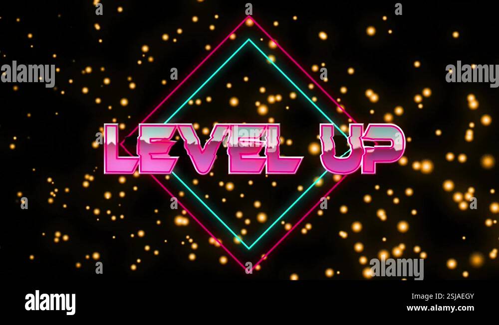 Animation neon level up text Stock Videos & Footage - HD and 4K Video ...