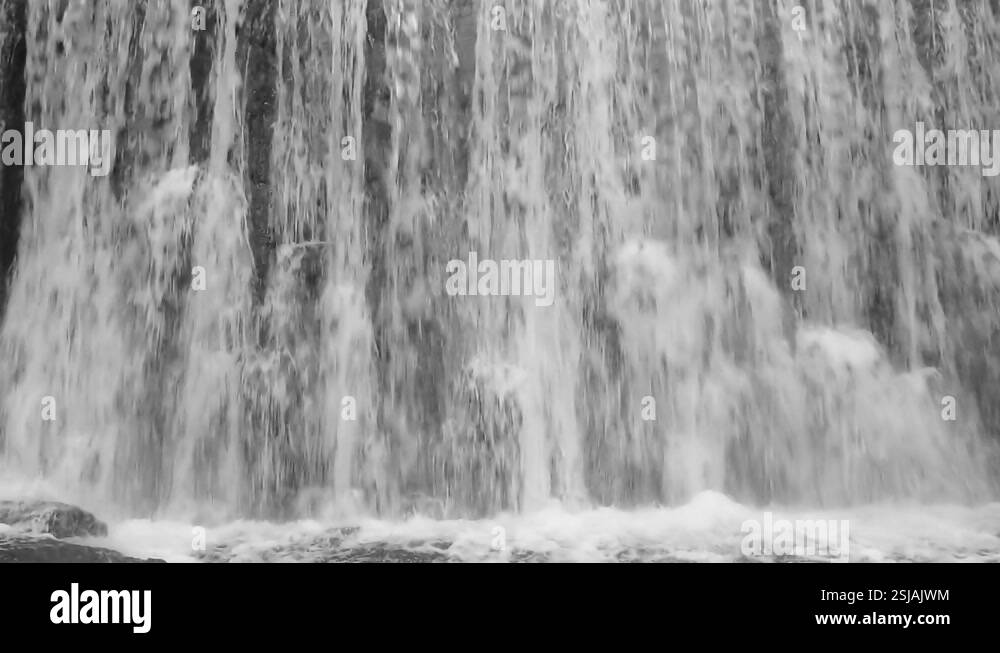 Natural mountain waterfall, tilt down, slow motion, hd. ProRes 422 HQ ...