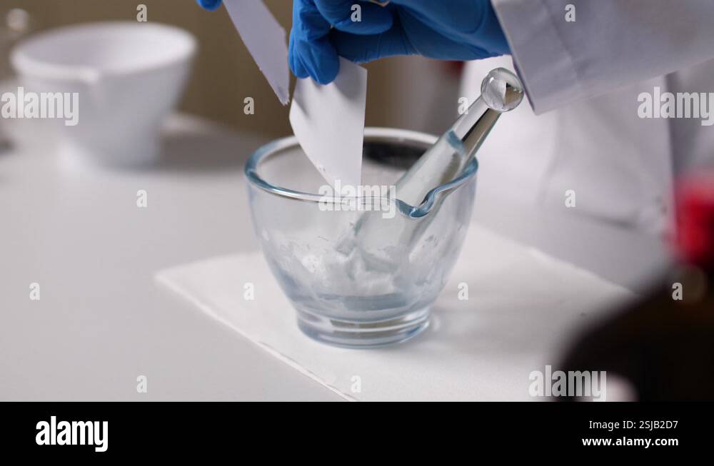 A cream has been mixed in a laboratory Stock Video Footage - Alamy