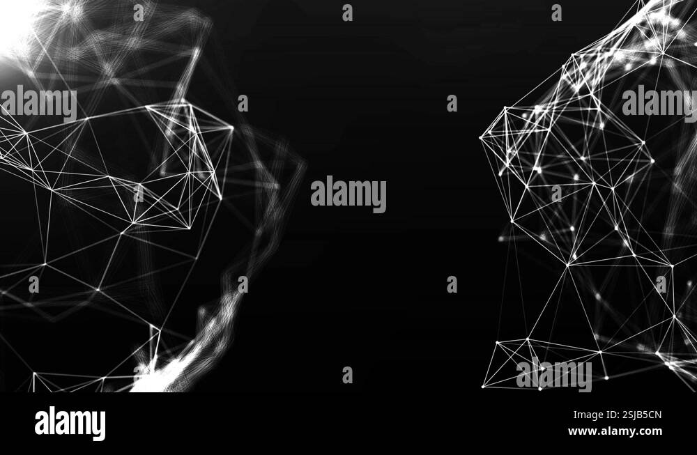 Digital Network .Plexus White Background Stock Video Footage - Alamy