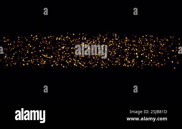 Abstract Loop Flickering Gold Stars Particles Motion On Black Abstract Background Gold Stars