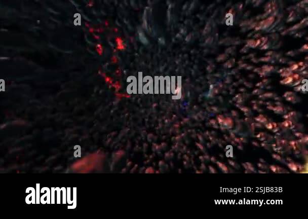 3D animation of Game Over glow gold glitch text digital effect ...