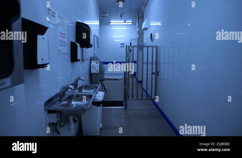 Shot enters the room partitions in a food factory Stock Video Footage ...