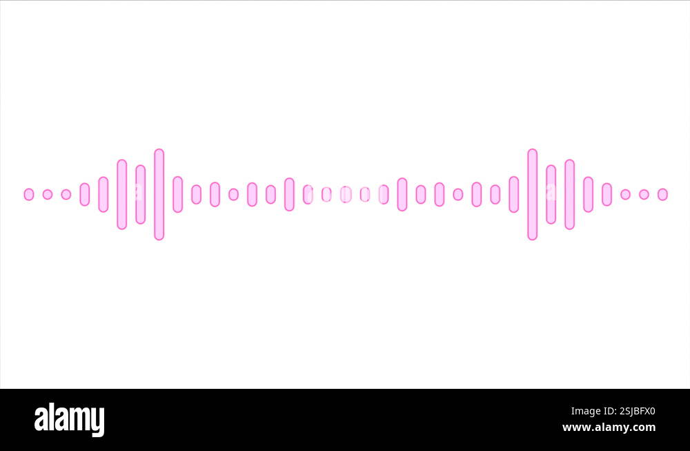 Wave of sound transformed into a pulsing music beat vibration bars ...