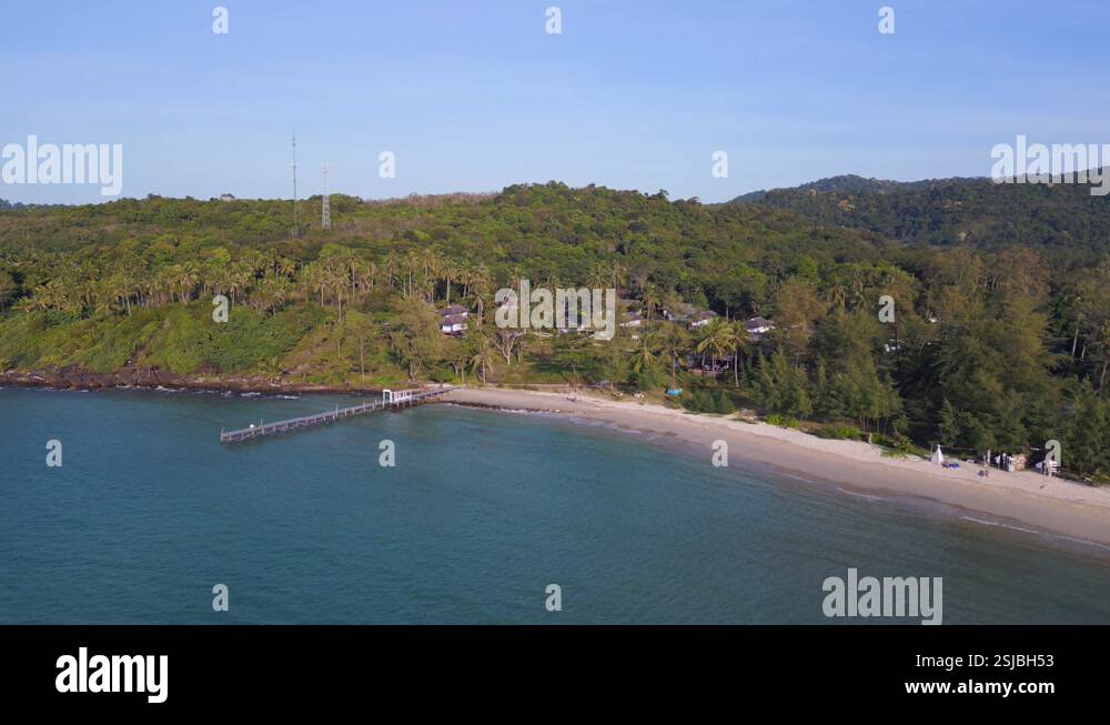 private beach on own island real estate. Fabulous aerial top view ...