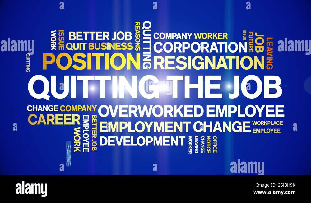 Quitting The Job animated word cloud,animation kinetic typography ...