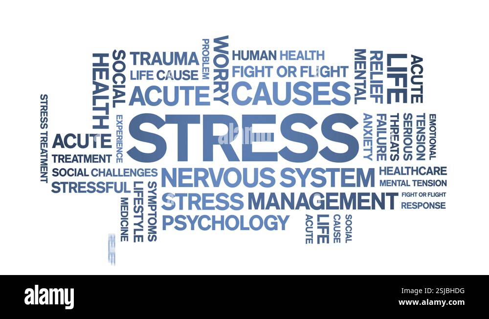 Stress animated tag word cloud,animation kinetic typography seamless ...