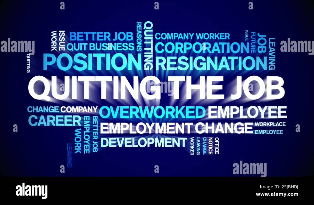 Quitting The Job animated word cloud,animation kinetic typography ...