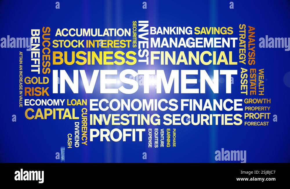 investment animated tag word cloud,animation kinetic typography ...