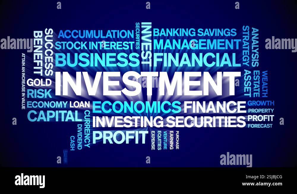 investment animated tag word cloud,animation kinetic typography ...
