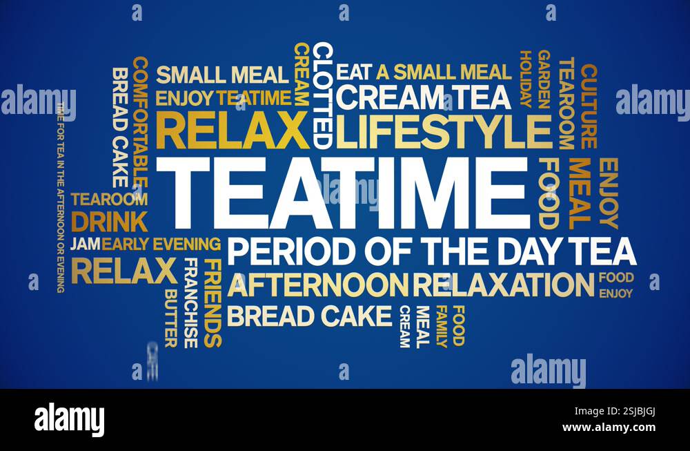 Teatime animated tag word cloud,animation text kinetic typography seamless loop Stock Video ...