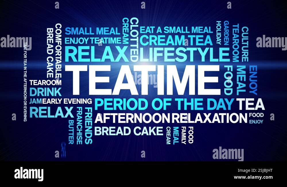 Teatime animated tag word cloud,animation text kinetic typography seamless loop Stock Video ...