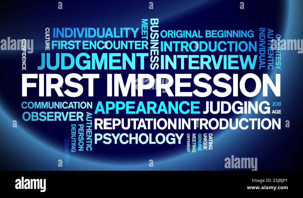 First impression animated word cloud,animation kinetic typography ...