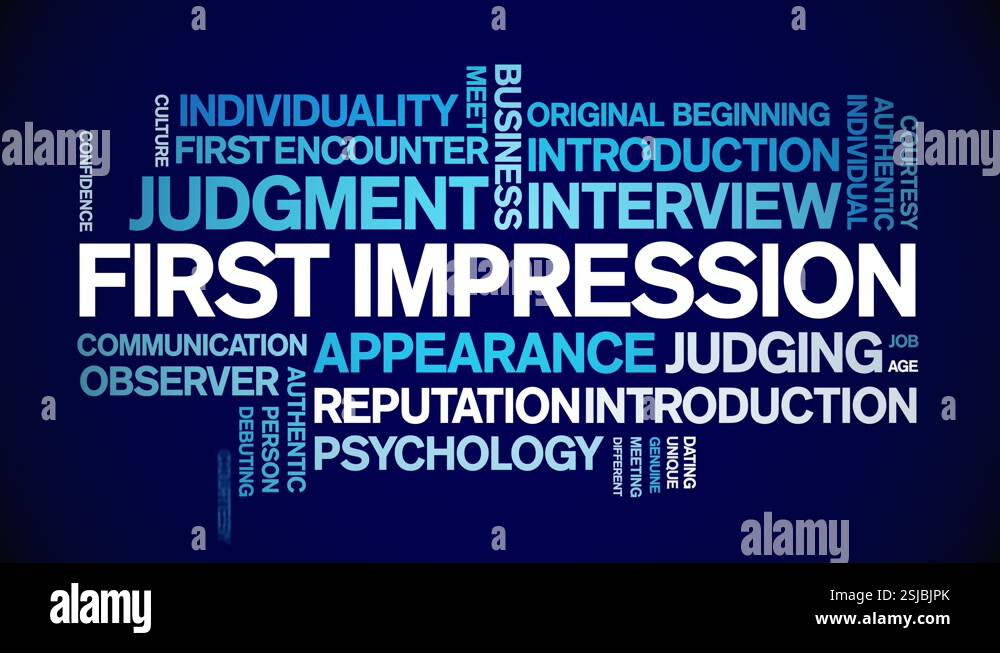 First impression animated word cloud,animation kinetic typography ...