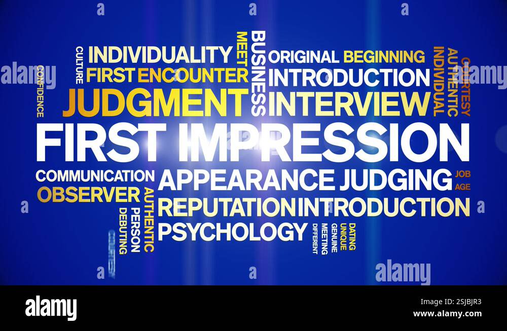 First impression animated word cloud,animation kinetic typography ...