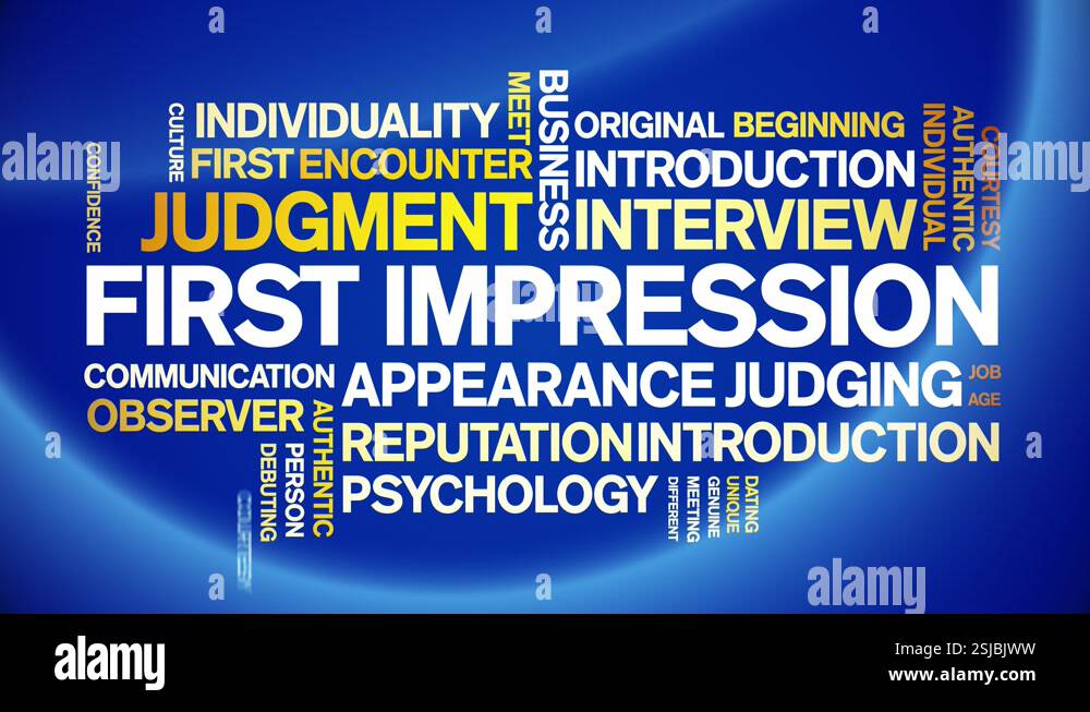 First impression animated word cloud,animation kinetic typography ...